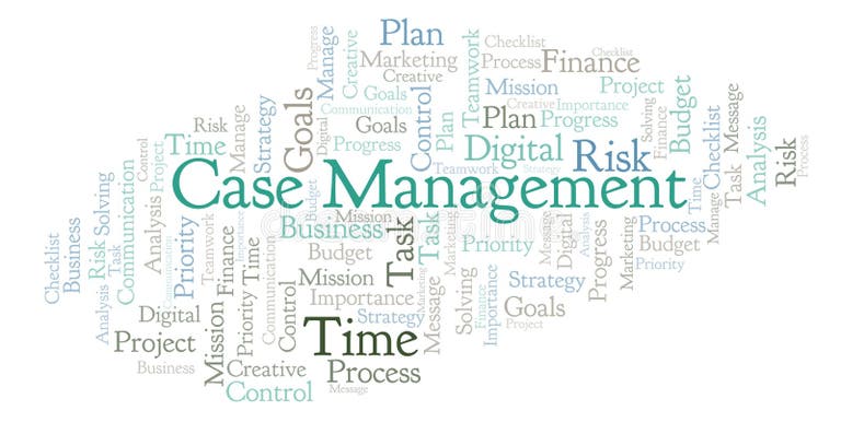 Case Management Word Cloud, Made with Text only. Stock Illustration ...