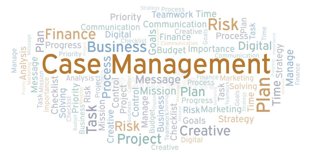 Case Management Word Cloud, Made with Text only. Stock Illustration ...