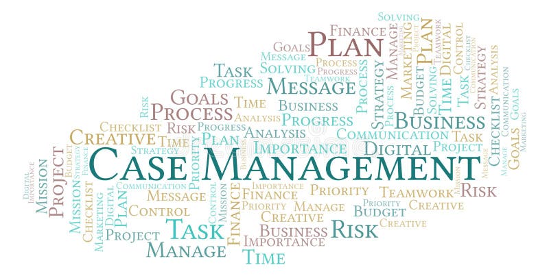 Case Management Word Cloud, Made with Text only. Stock Illustration ...