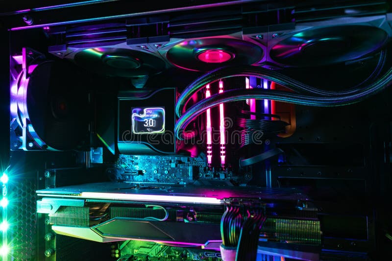 Case Mod Concept with Cpu Liquid Cooling System, Motherboard, Case Led ...