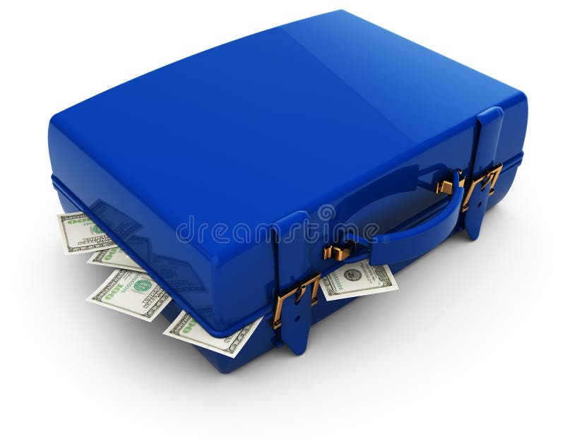 Case with money stock illustration. Illustration of single - 17646353