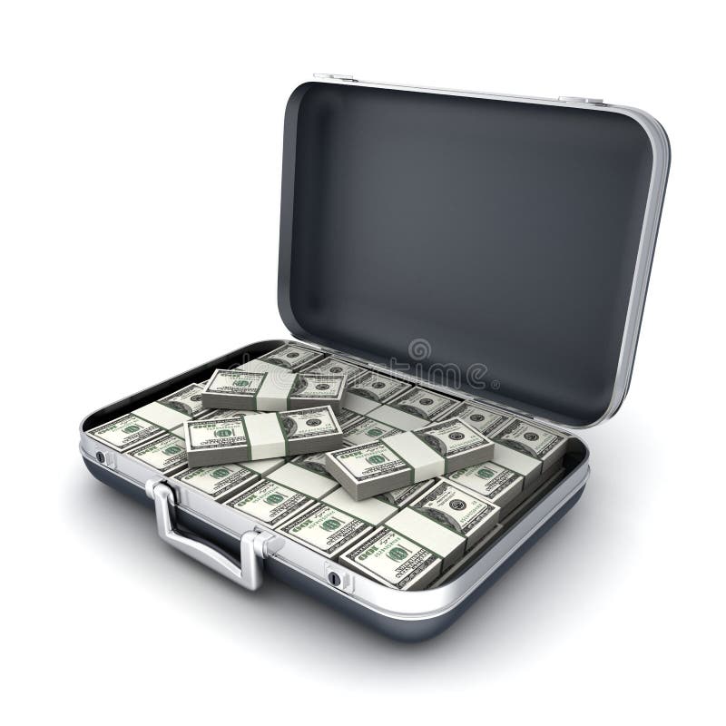 Case and money stock illustration. Illustration of dollar - 24255000
