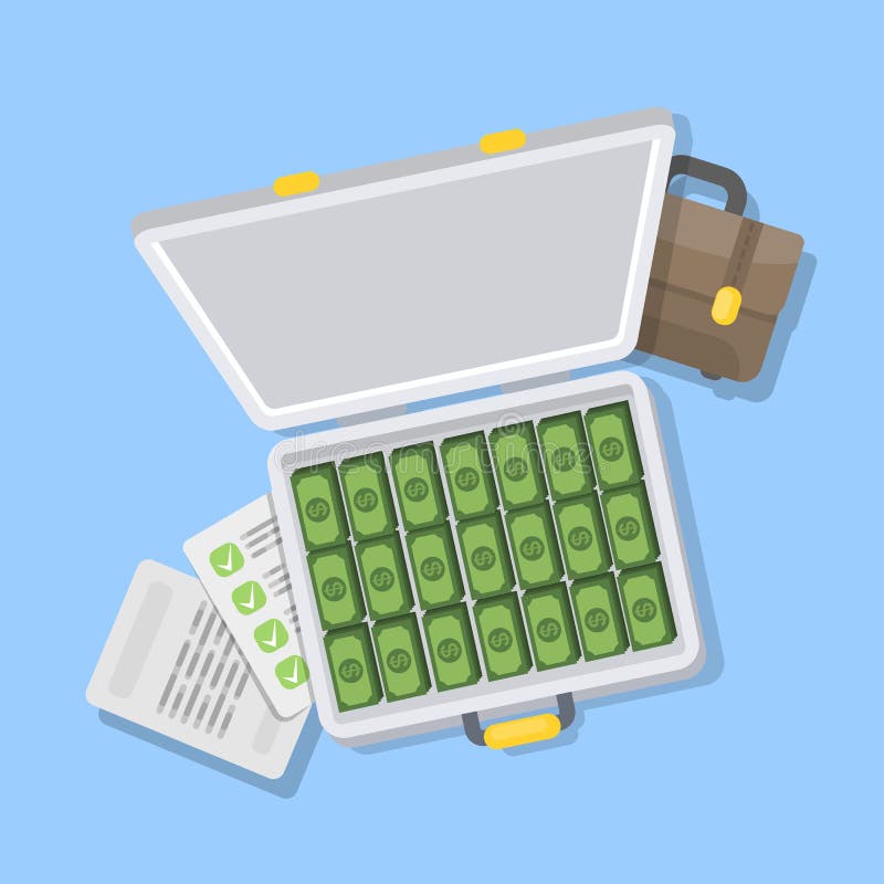 Case with money. stock vector. Illustration of financial - 103801223