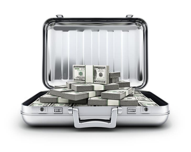 Case and money stock illustration. Illustration of dollar - 24255000