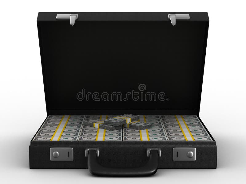 Case and money stock illustration. Illustration of dollar - 24255000