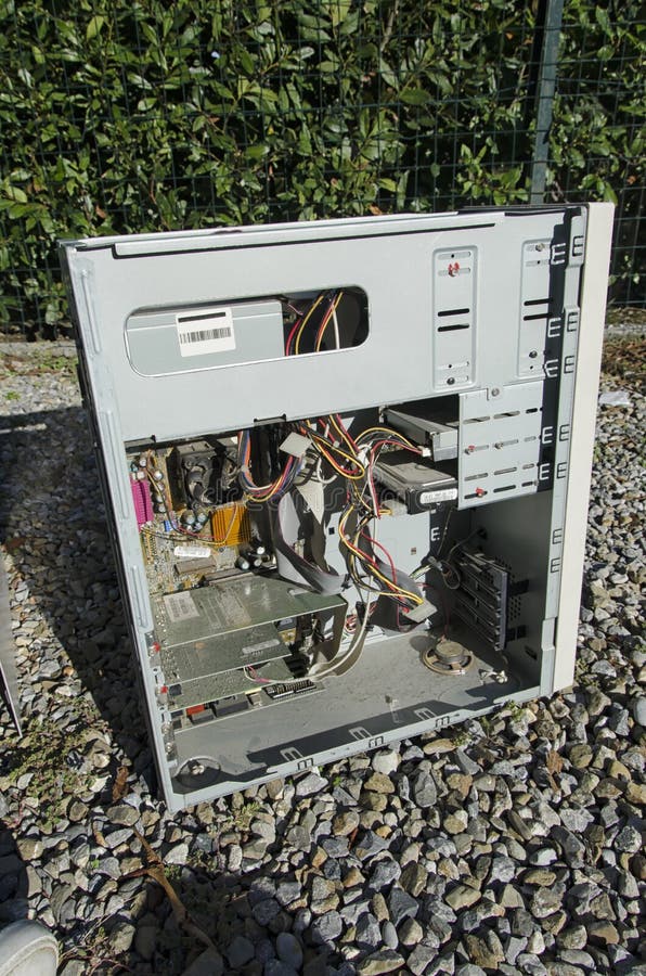 The Case of an Old Computer Stock Photo - Image of wires, supply: 85281224