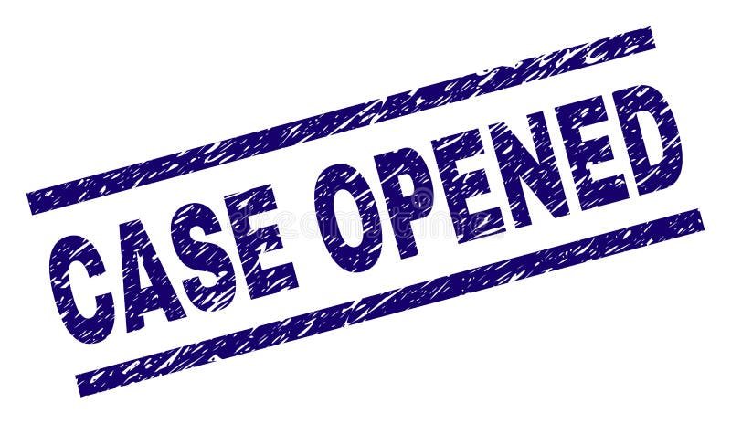 Scratched Textured CASE OPENED Stamp Seal Stock Vector - Illustration ...