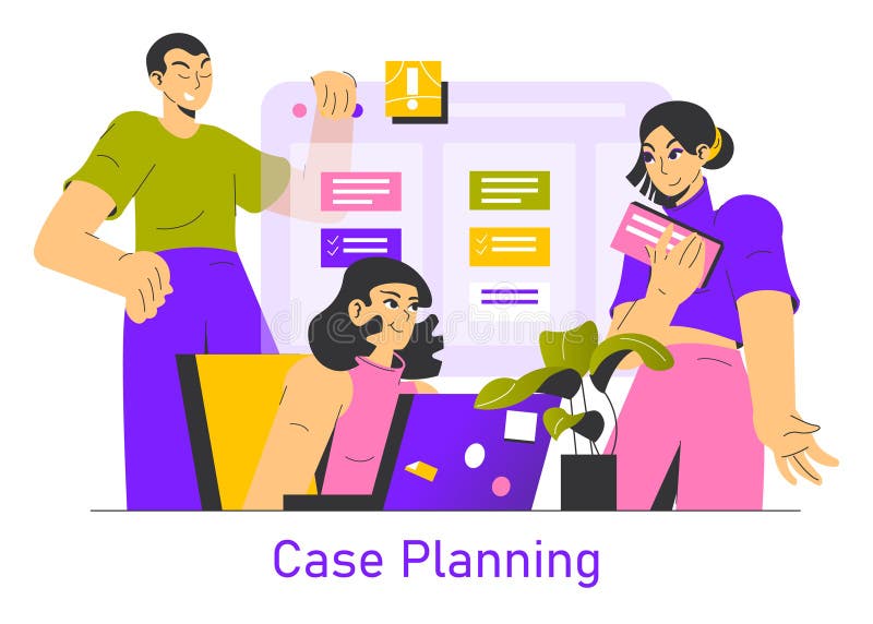 Planning. Flat Vector Illustration Stock Illustration - Illustration of ...