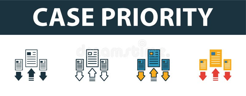 Priority Icon in Two Color Design. Red and Black Style Elements from ...