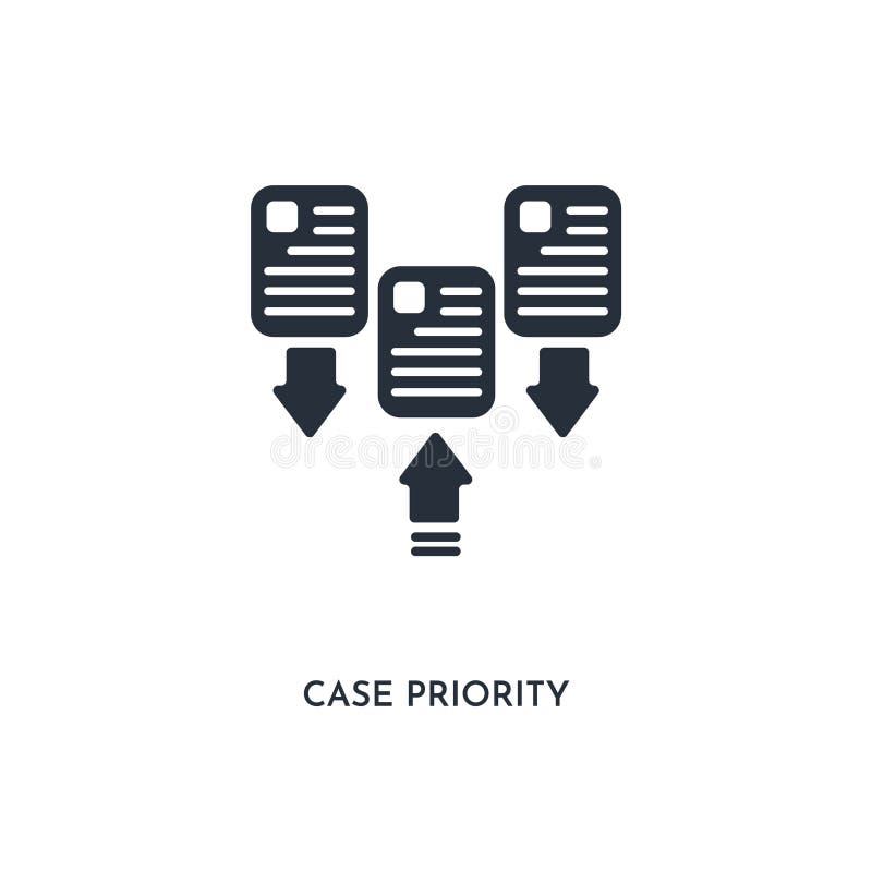 Case Priority Icon. Simple Element Illustration. Isolated Trendy Filled ...