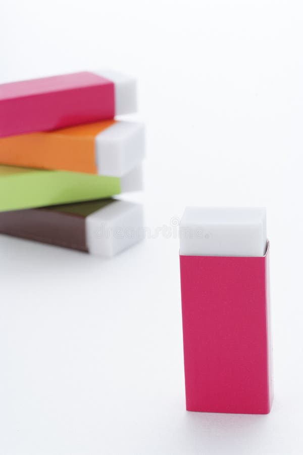 Case red eraser stock photo. Image of piece, office, supplies - 21522794