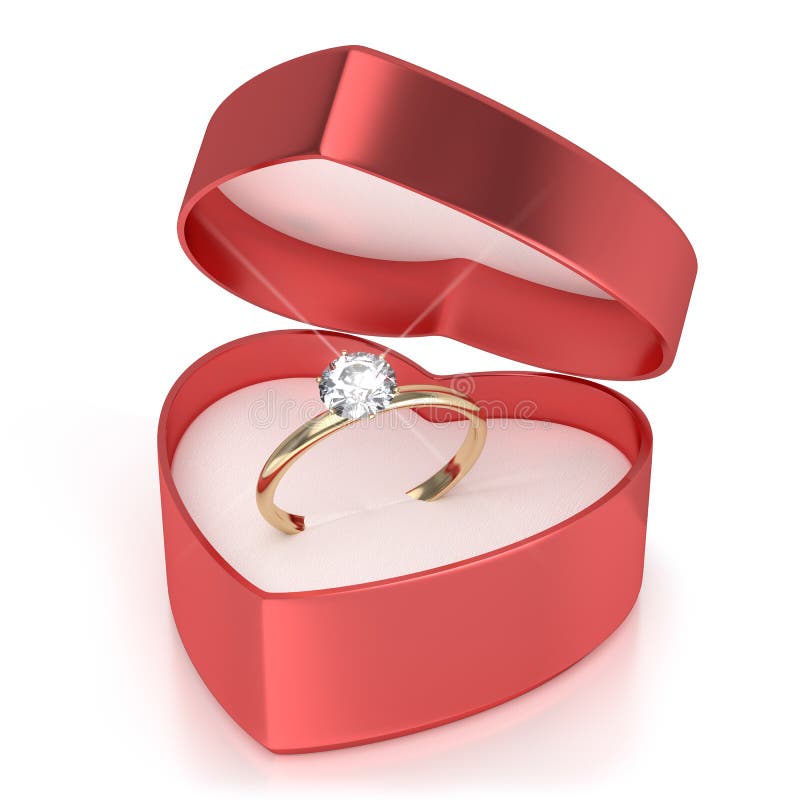 Diamond Ring in Case stock illustration. Illustration of wedding - 751670
