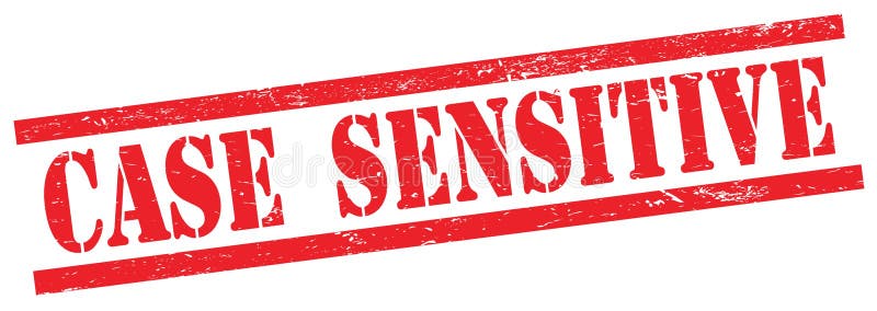 CASE SENSITIVE Text on Red Grungy Rectangle Stamp Stock Illustration ...