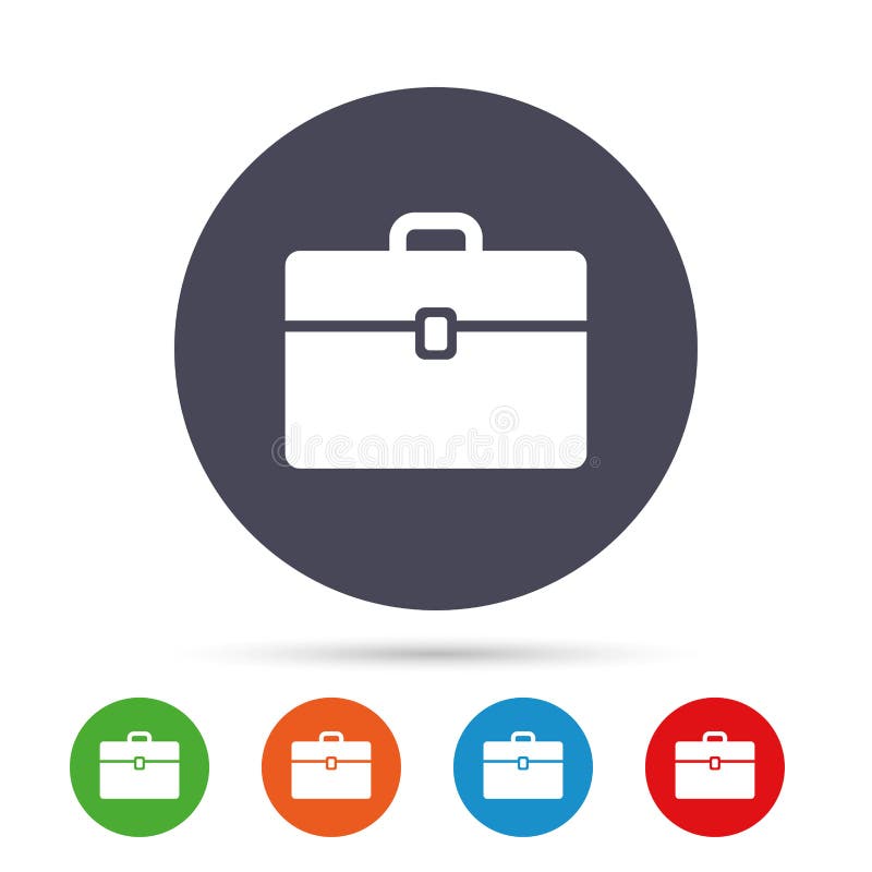 Case Sign Icon. Briefcase Button Stock Vector - Illustration of case ...