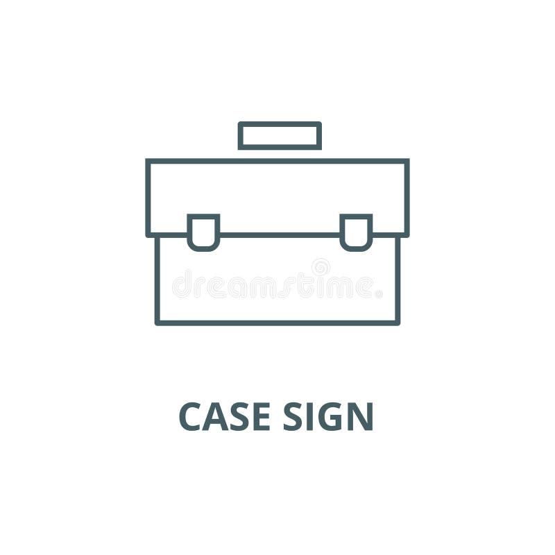 Case Sign Line Icon, Vector. Case Sign Outline Sign, Concept Symbol ...