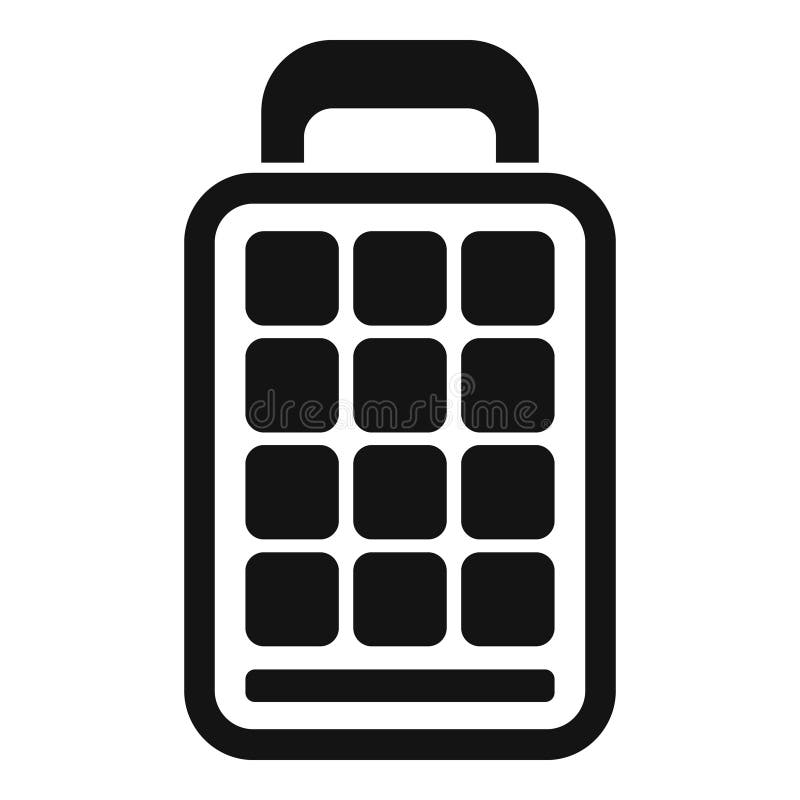 Case Solar Panel Icon Simple Vector. Thermal Cell Stock Illustration ...