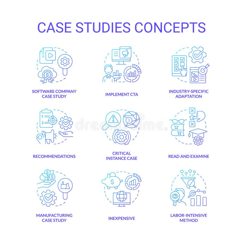Case Studies Icons Stock Illustrations – 124 Case Studies Icons Stock ...