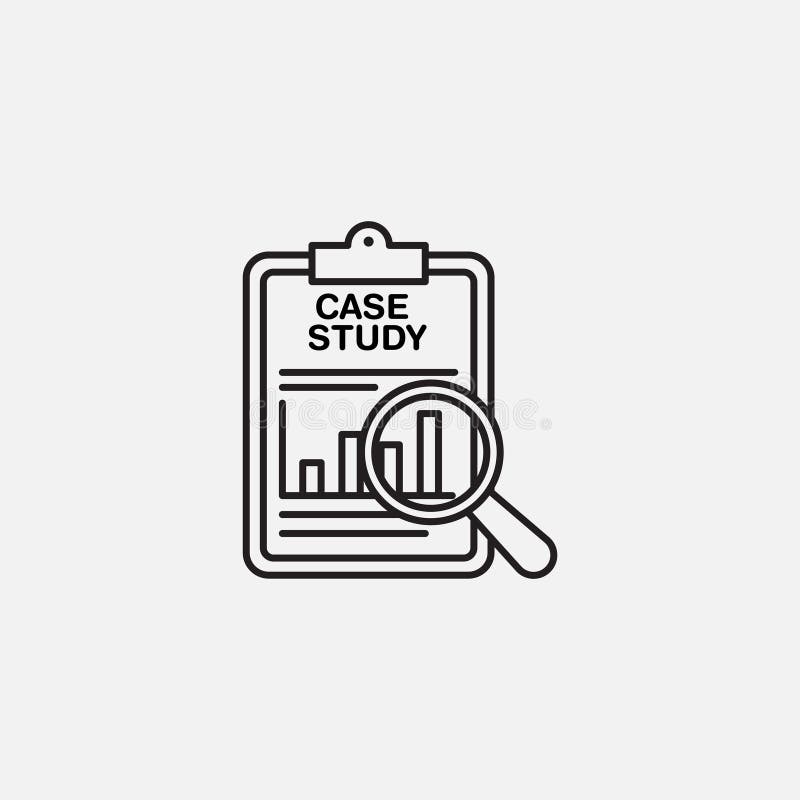 Case Studiesline in Thin Line Black Color. Flat Simple Vector Symbols ...