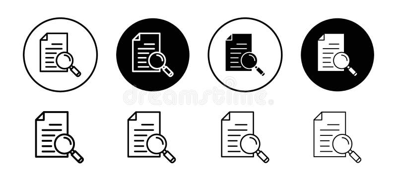 Case Studies Icon Vector Set Collection for Web Stock Vector ...