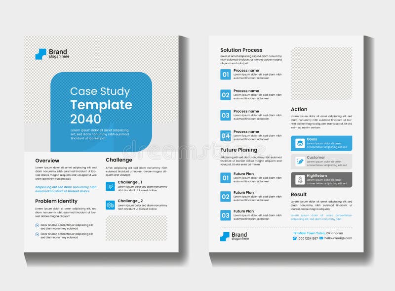 Case Study Advertising Poster Flyer Design Template Stock Vector ...