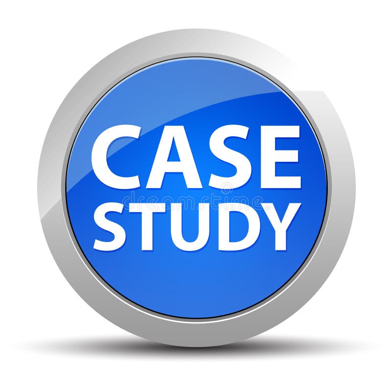 Case Study Blue Round Button Stock Illustration - Illustration of case ...