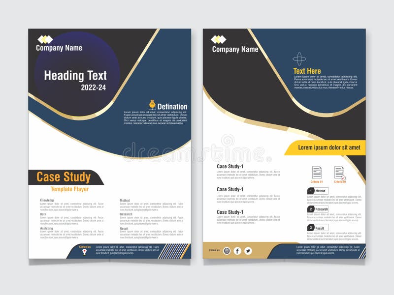 Case Study Boucher Design Business Layout Front and Back Side Stock ...
