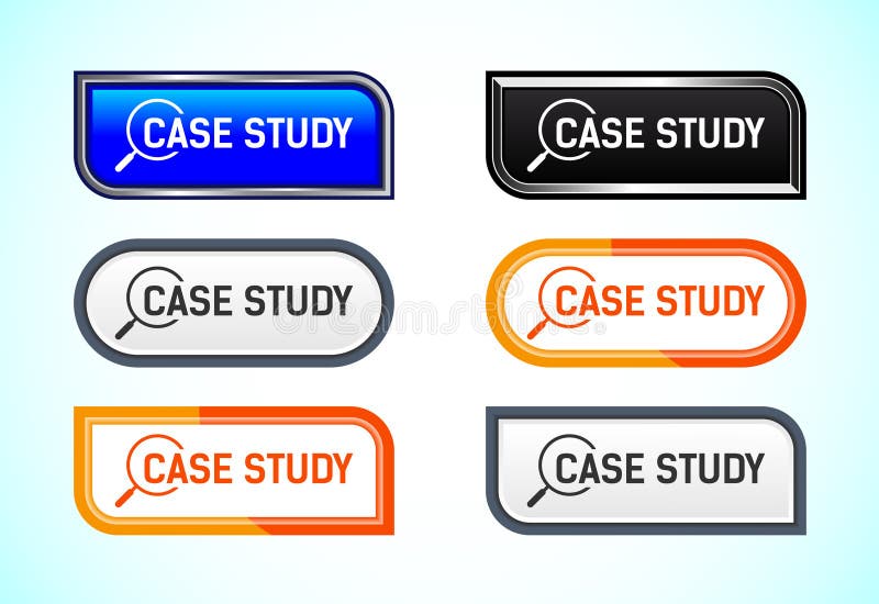 Case Study Button Design Illustration, Research Analysis, Suitable for Mobile App, and Website ...