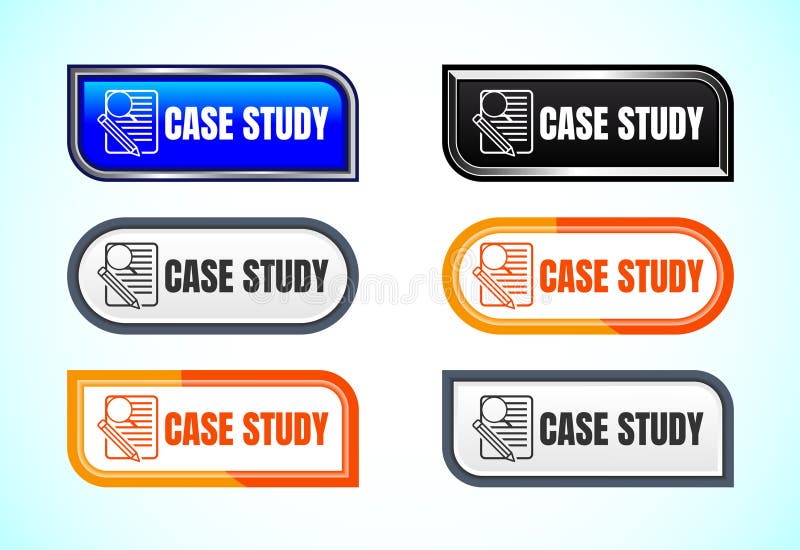 Case Study Button Design Illustration, Research Analysis, Suitable for ...