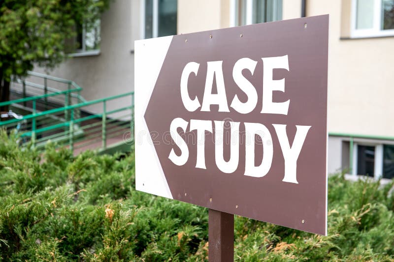 Case Study Concept. Direction Arrow with Text on the Street Stock Photo ...