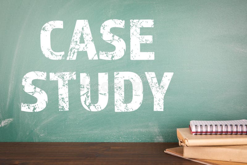 Case Study Concept. Wooden Alphabet Letters on a Gray Chalk Board Stock ...