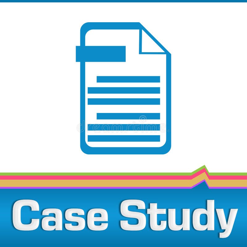 Case Study Blue Professional with Symbol Stock Illustration ...