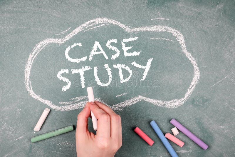 Case Study Concept. Wooden Alphabet Letters on a Gray Chalk Board Stock ...