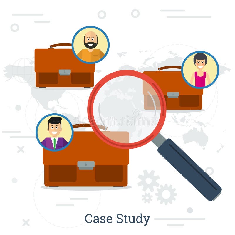 Case study concept stock illustration. Illustration of concept - 96813351