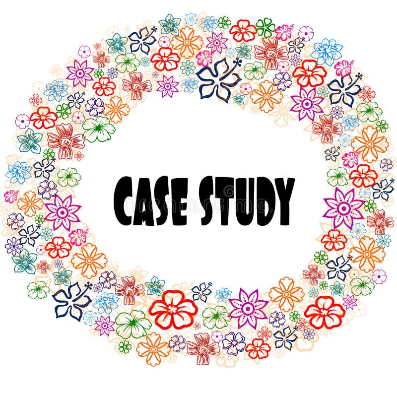 CASE STUDY in Floral Frame. Stock Illustration - Illustration of slogan ...