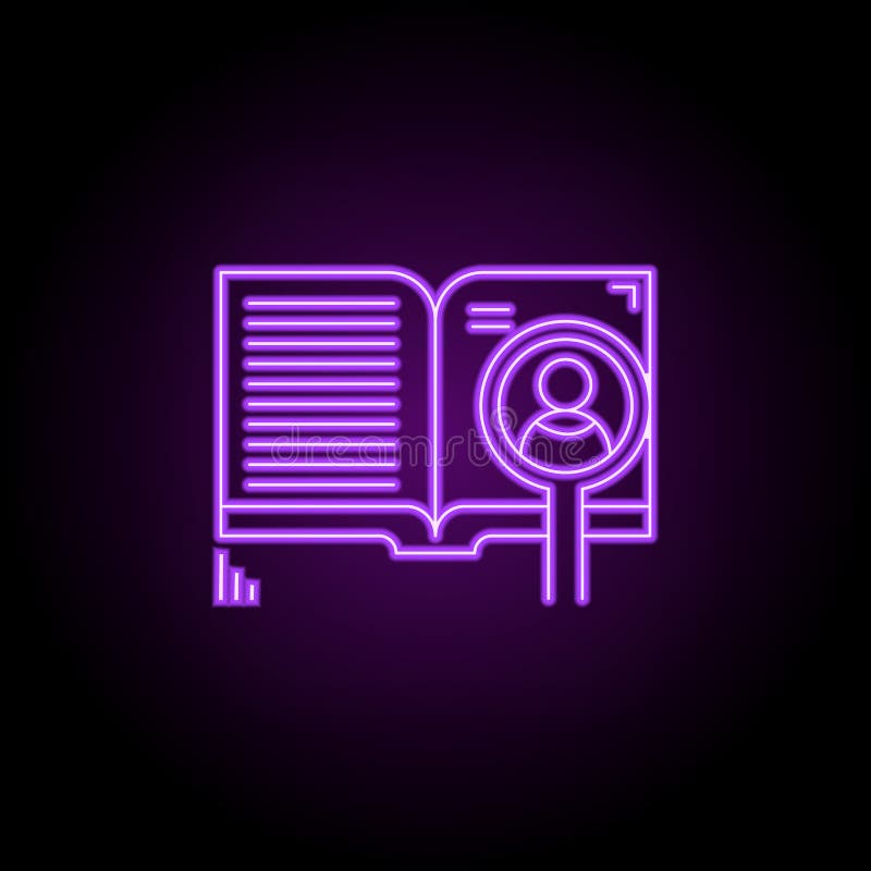 Case Study Icon. Elements of Web Development in Neon Style Icons Stock ...