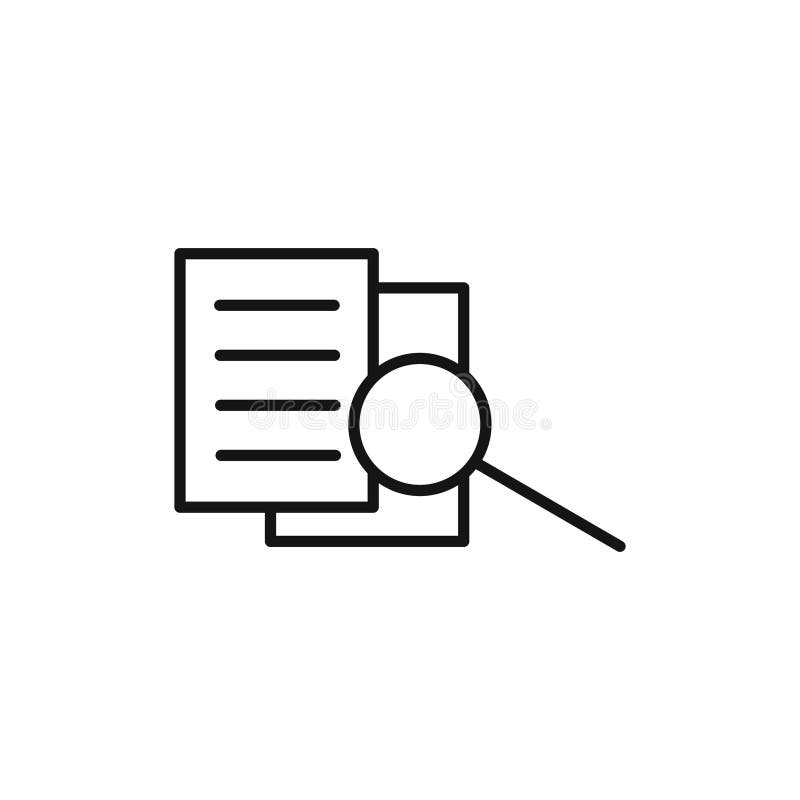 Case Study Icon Thin Line Art Isolated Stock Illustration ...