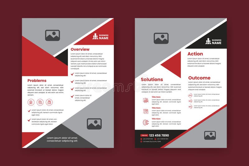 Case Study Layout Flyer. Minimalist Business Report with Simple Design ...
