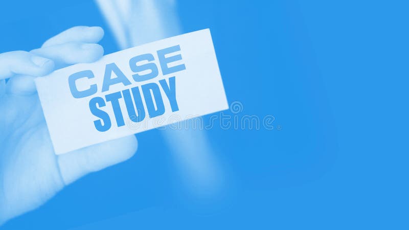 Case Study, Message on White Card in Hand of Businessman Stock Image ...