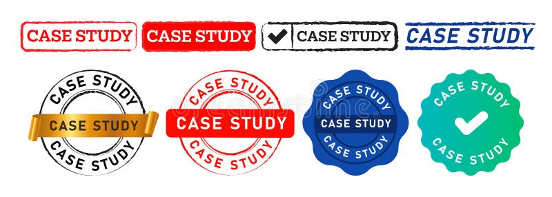 Case Study Rectangle Circle Stamp and Seal Badge Ribbon Label Sticker ...