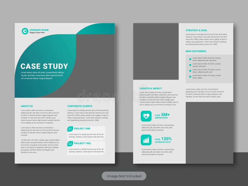 Case Study Template with Minimal Design Stock Illustration ...