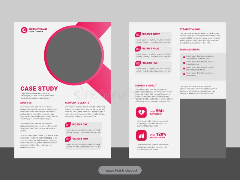 Case Study Template with Minimal Design Stock Illustration ...