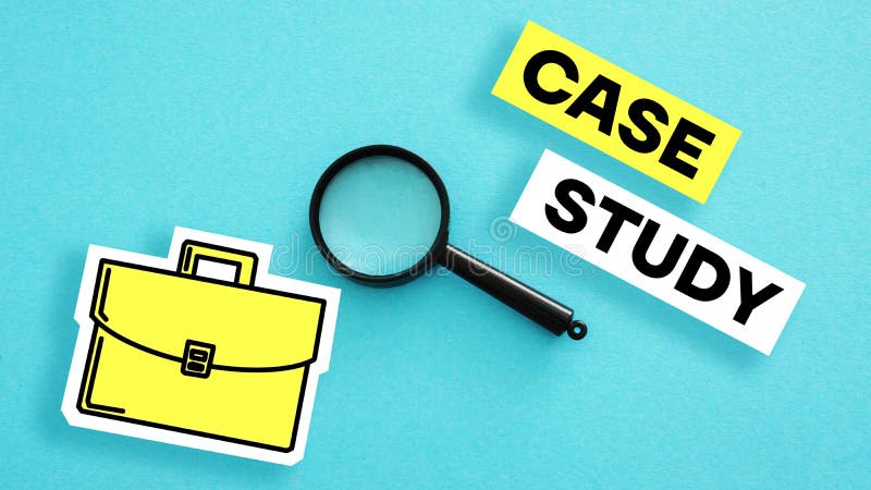 Case Study is Shown Using the Text and Photo of Magnifying Glass Stock ...