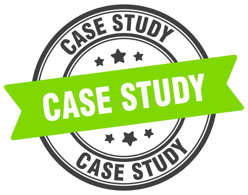Case Study Stamp. Case Study Label on Transparent Background. Round ...