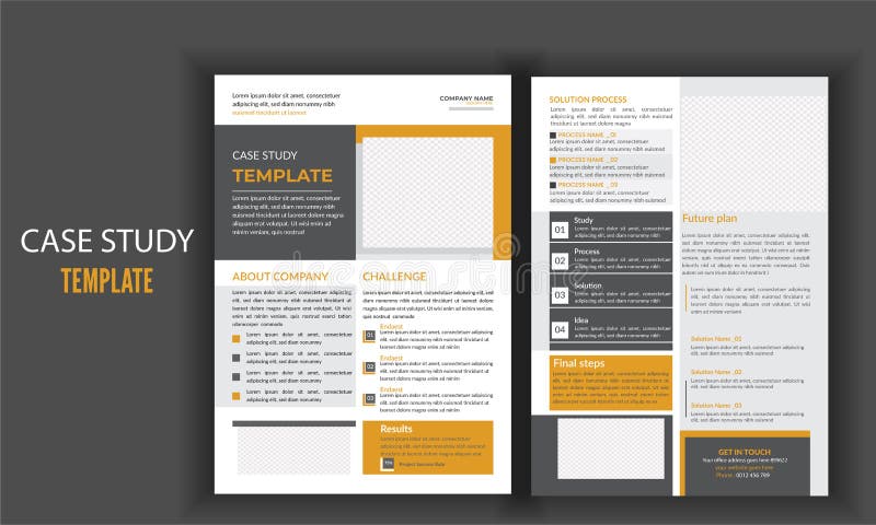 Case Study Template Design for Business Promotion Stock Vector ...