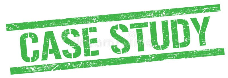 CASE STUDY Text on Green Grungy Rectangle Stamp Stock Illustration ...