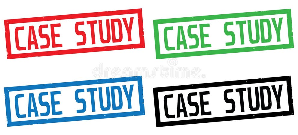 CASE STUDY Text, on Rectangle Border Stamp Sign. Stock Illustration ...