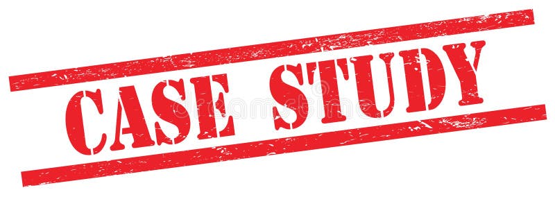 CASE STUDY Text on Red Grungy Rectangle Stamp Stock Illustration ...