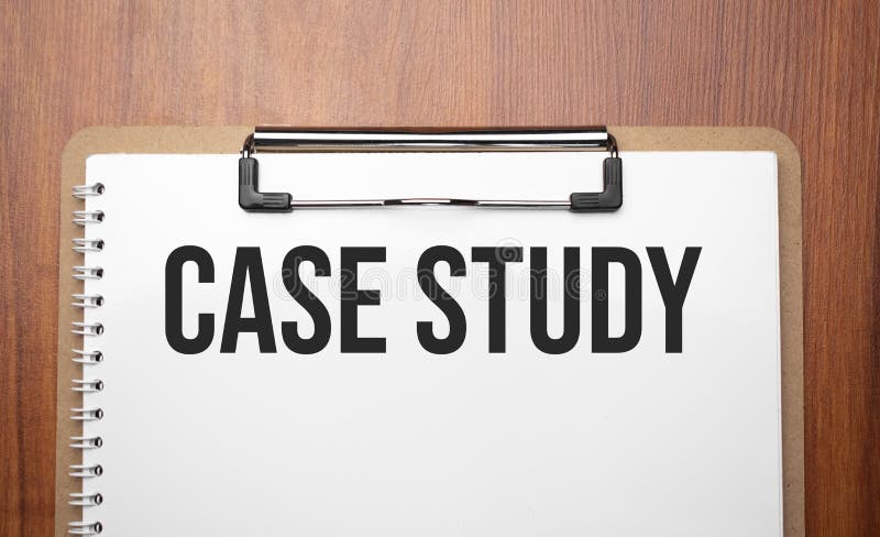 Case Study Text on White Paper on the Wood Table Stock Image - Image of ...