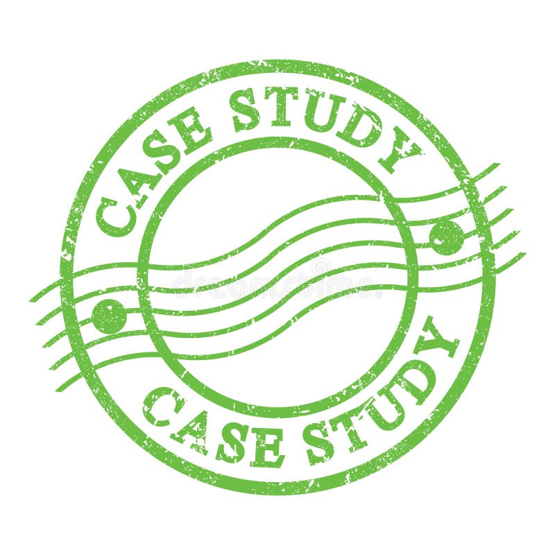 CASE STUDY, Text Written on Green Postal Stamp Stock Illustration ...