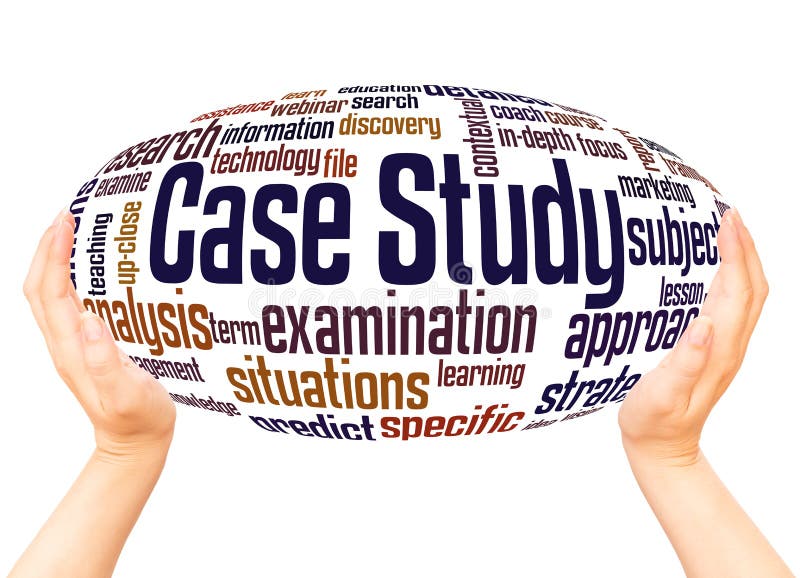 Case Study Word Cloud Hand Sphere Concept Stock Illustration ...